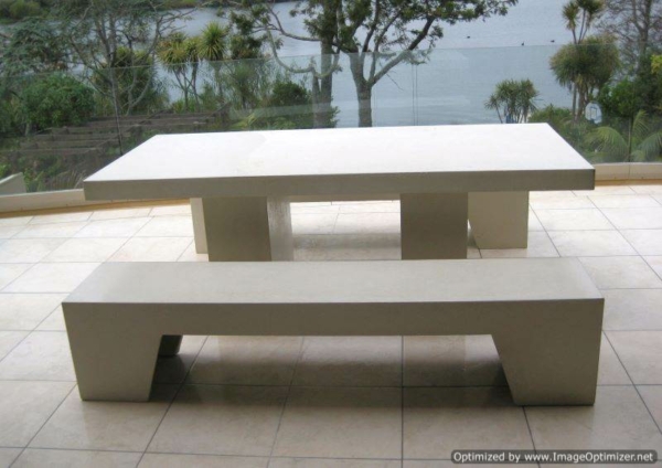 Lugano Lightweight Concrete Table | Sanstone | Manufactured in NZ