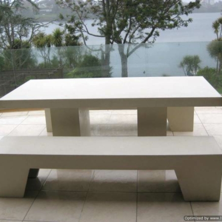 Tuscan Precast Concrete Table | Sanstone | Manufactured in NZ