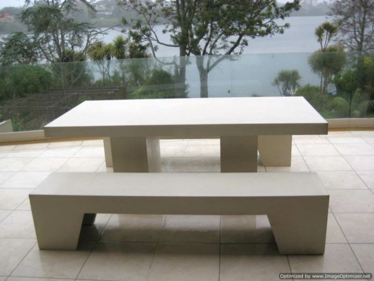 Lugano Lightweight Concrete Table | Sanstone | Manufactured in NZ